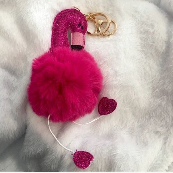 buyitwhenfound | Accessories | Last One Hot Pink Fuzzy Glitter Flamingo ...
